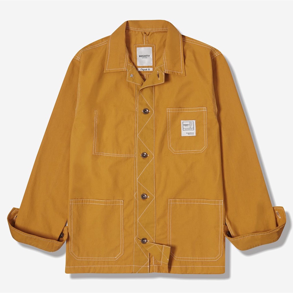 Jual HIGHTY Mustard Chore Overshirt | Shopee Indonesia