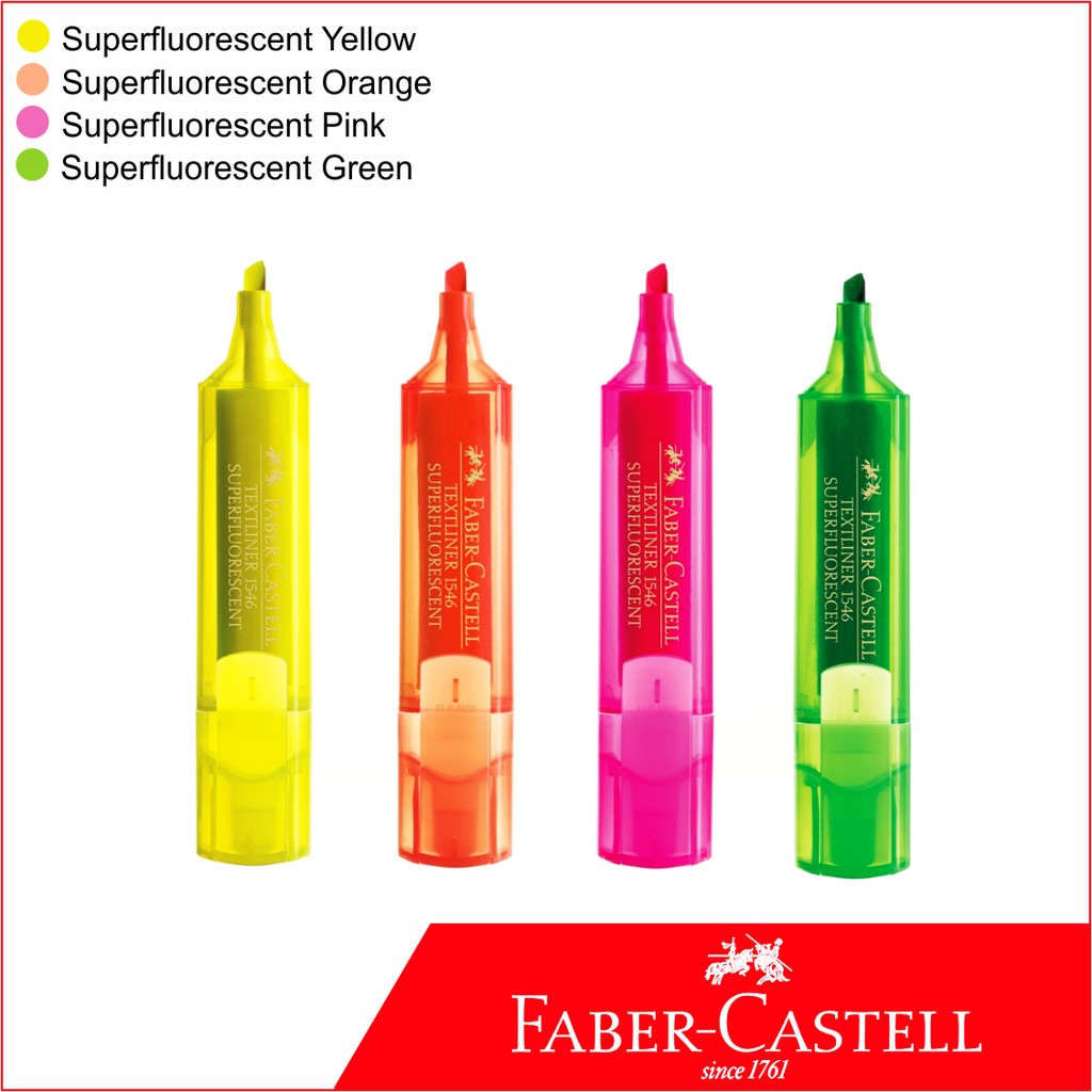 Jual Textliner Faber Castell 1546 (Super Fluorescent) | Shopee Indonesia
