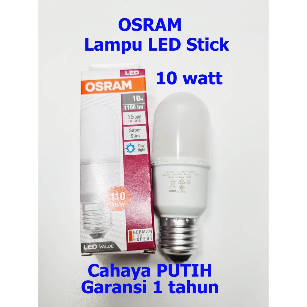 Jual Lampu LED Stick Osram 10w cahaya PUTIH / Bohlam LED / Lampu LED ...