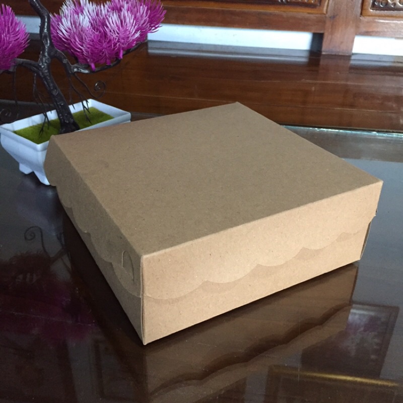 Jual dus nasi kraft coklat R10K 20x20x7 / box nasi coklat murah ...