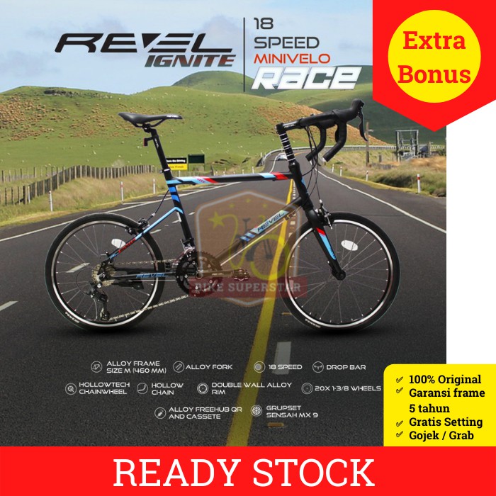 Jual Sepeda Mini Velo 20 Inch Trex Revel Ignite Race Dropbar Alloy 2 x ...