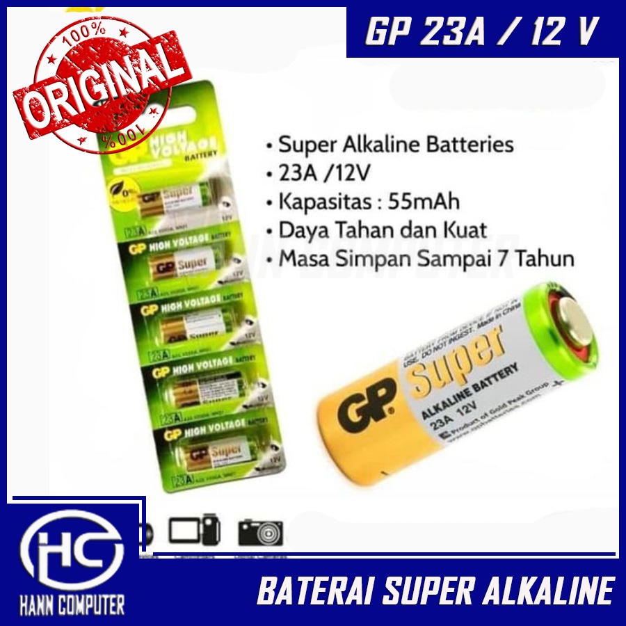 Jual Baterai GP 23AE | GP 27A 12V (isi 1 pcs) | Shopee Indonesia