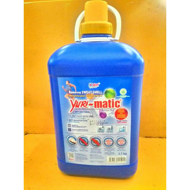 Jual Yuri Matic Laundry Liquid Detergent Anti Noda (Romantic Blue) 3 ...