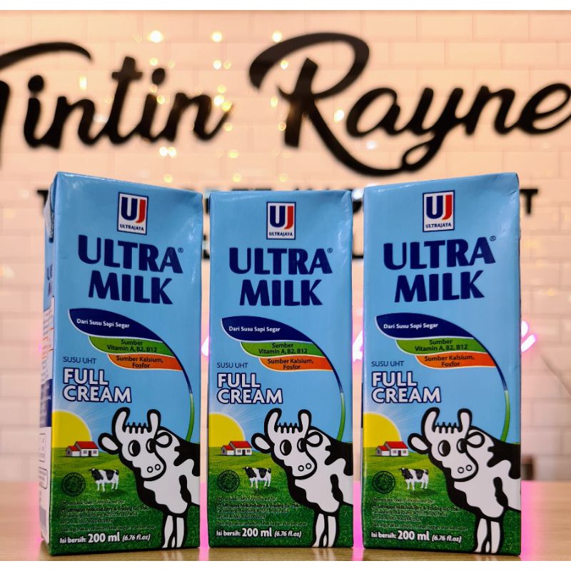 Jual Ultra Milk Susu UHT Full Cream 200ml Susu Sapi Segar | Shopee ...