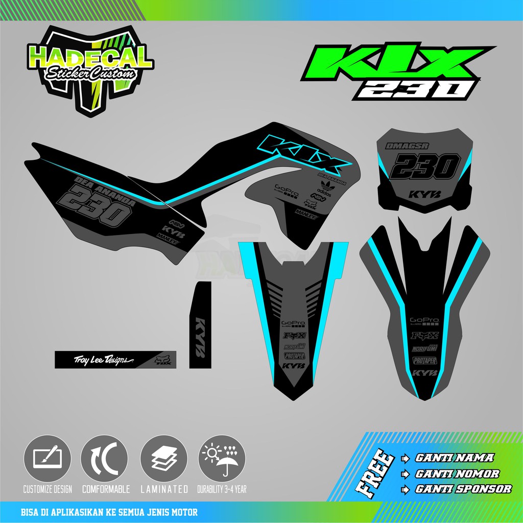 Jual DECAL STICKER KLX 230 CUSTOM | Shopee Indonesia