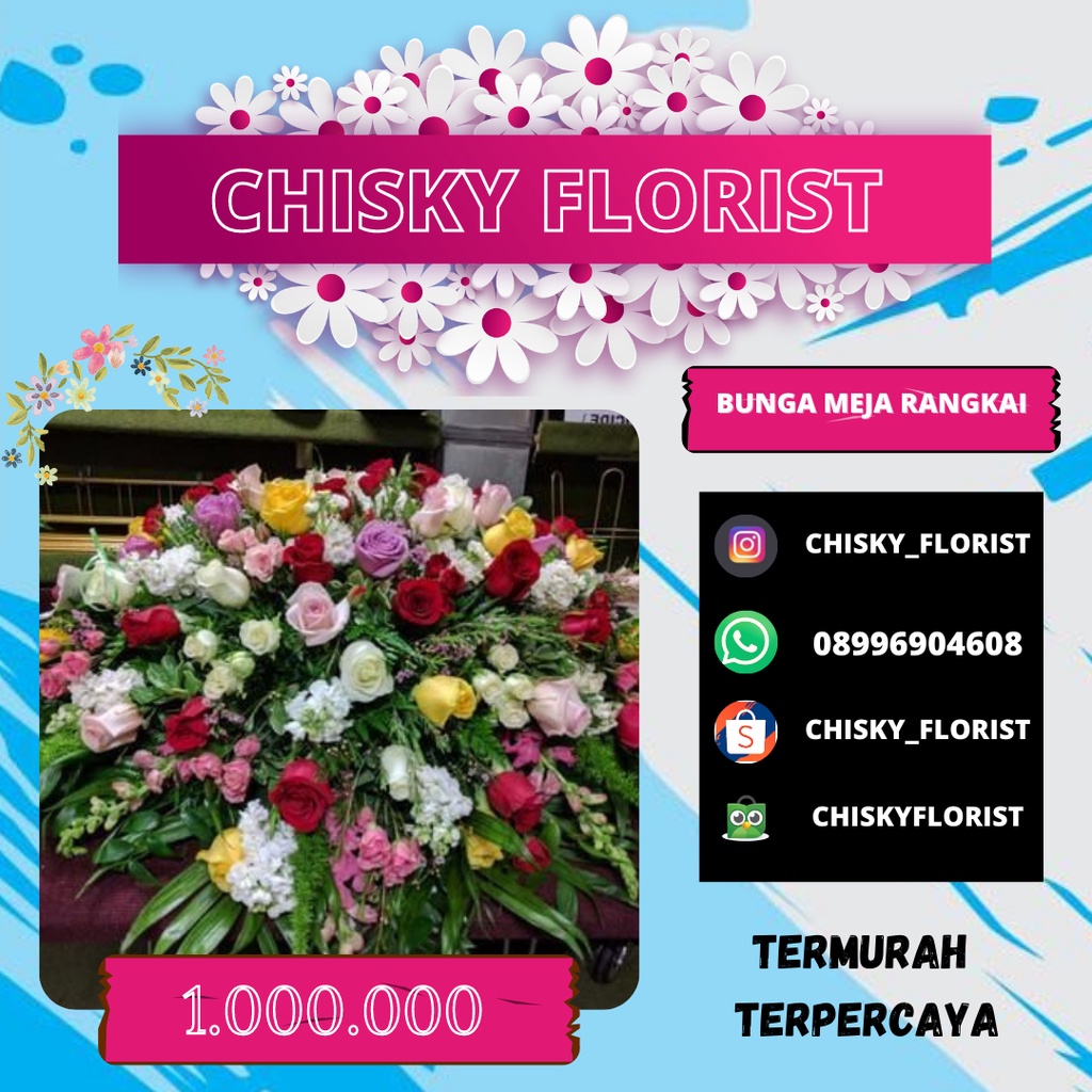 Jual BUNGA MEJA RANGKAI ASLI SEGAR BESAR | Shopee Indonesia