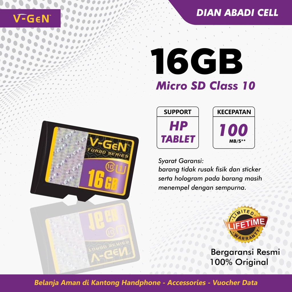 Jual MMC V-GEN 16GB CLASS 10 Micro SD Card | Shopee Indonesia