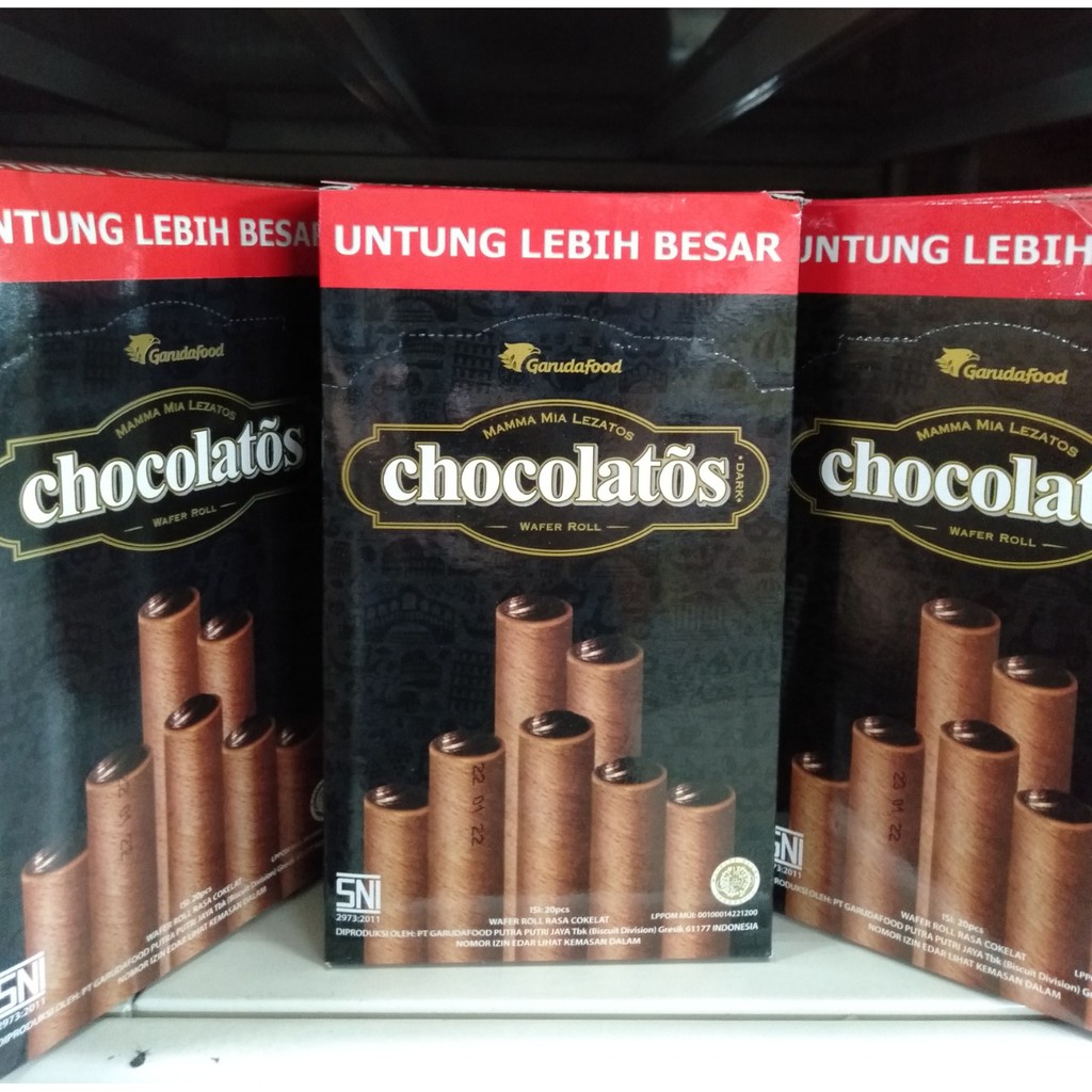 Jual Chocolatos Wafer Roll Isi 20 Pcs | Shopee Indonesia