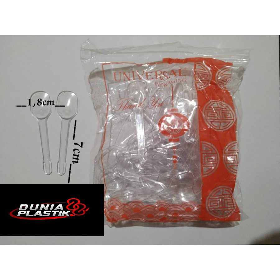 Jual Isi kurang lebih 100btg sendok STB BENING 8CM plastik kecil mini ...