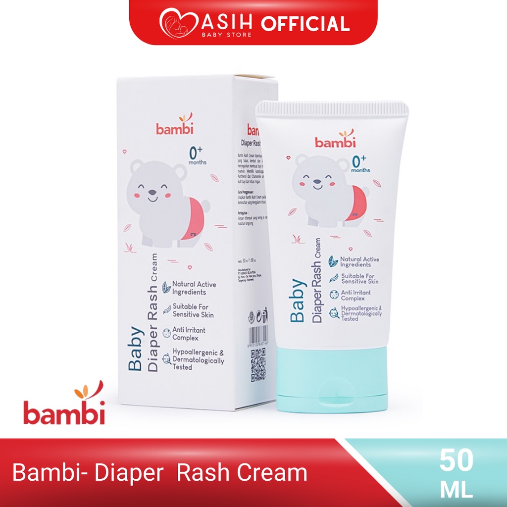 Jual Bambi Baby Diaper Rash Cream Krim Ruam Bayi 50ml | Shopee Indonesia