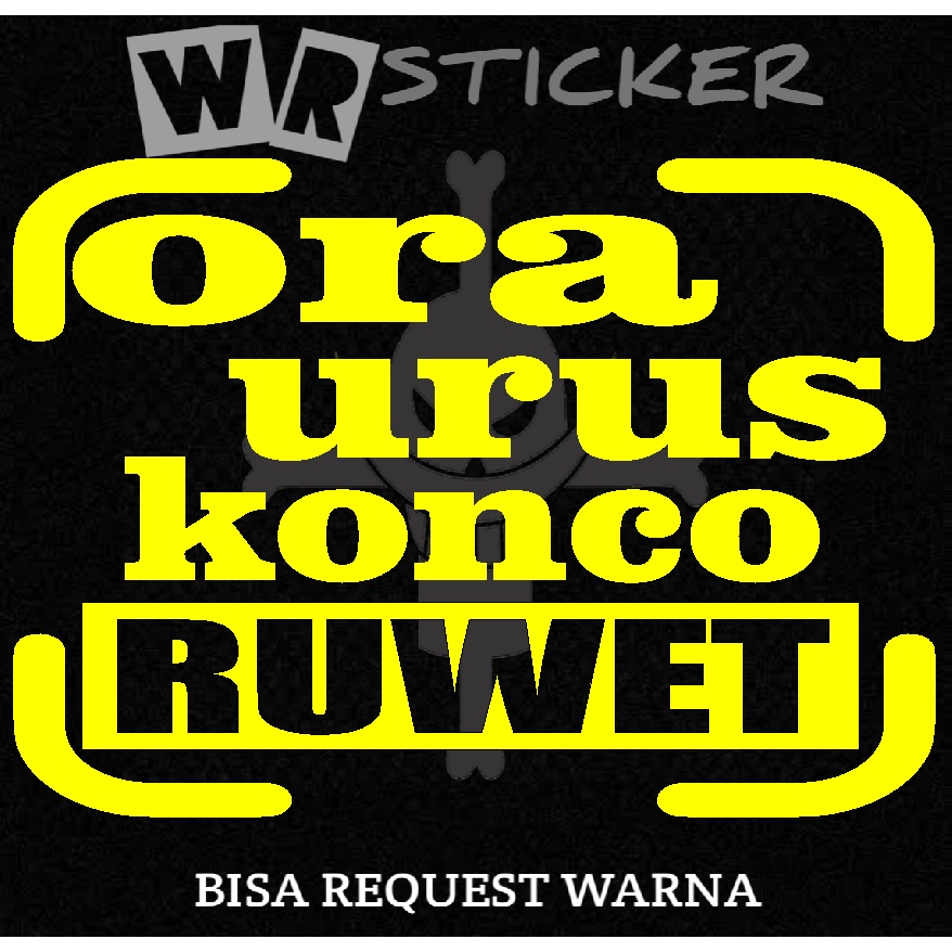 Jual STICKER KATA KATA ORA URUS KOCO RUWET MOBIL,TRUK,L300 CUTTING ...