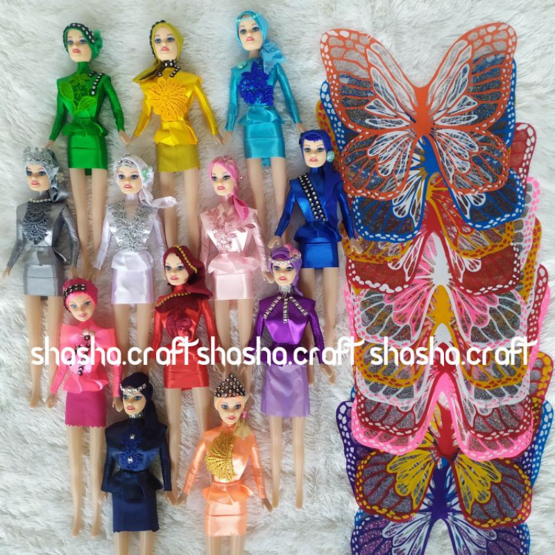 Jual Paket barbie hijab + sayap gliter per Lusin | Shopee Indonesia