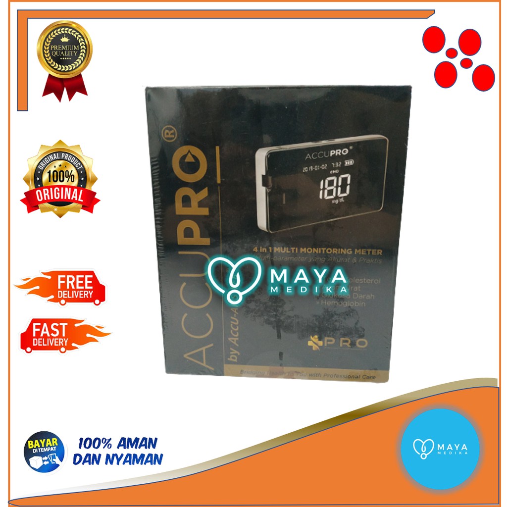 Jual Alat 4 in 1 Accupro ( Gula, Asam Urat, Kolesterol,HB) | Shopee ...