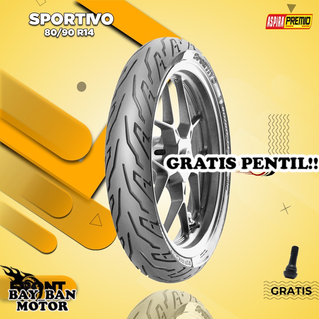 Jual Ban Motor Matic // ASPIRA PREMIO SPORTIVO 80/90 Ring 14 Tubeless ban motor matic tubles ...