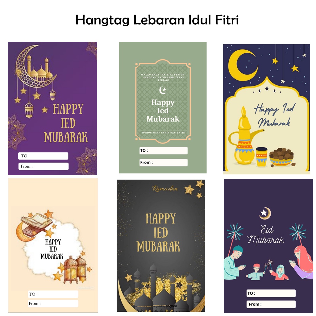 Jual Kartu Ucapan Lebaran Idul Fitri / hang tag Lebaran Idul Fitri ...