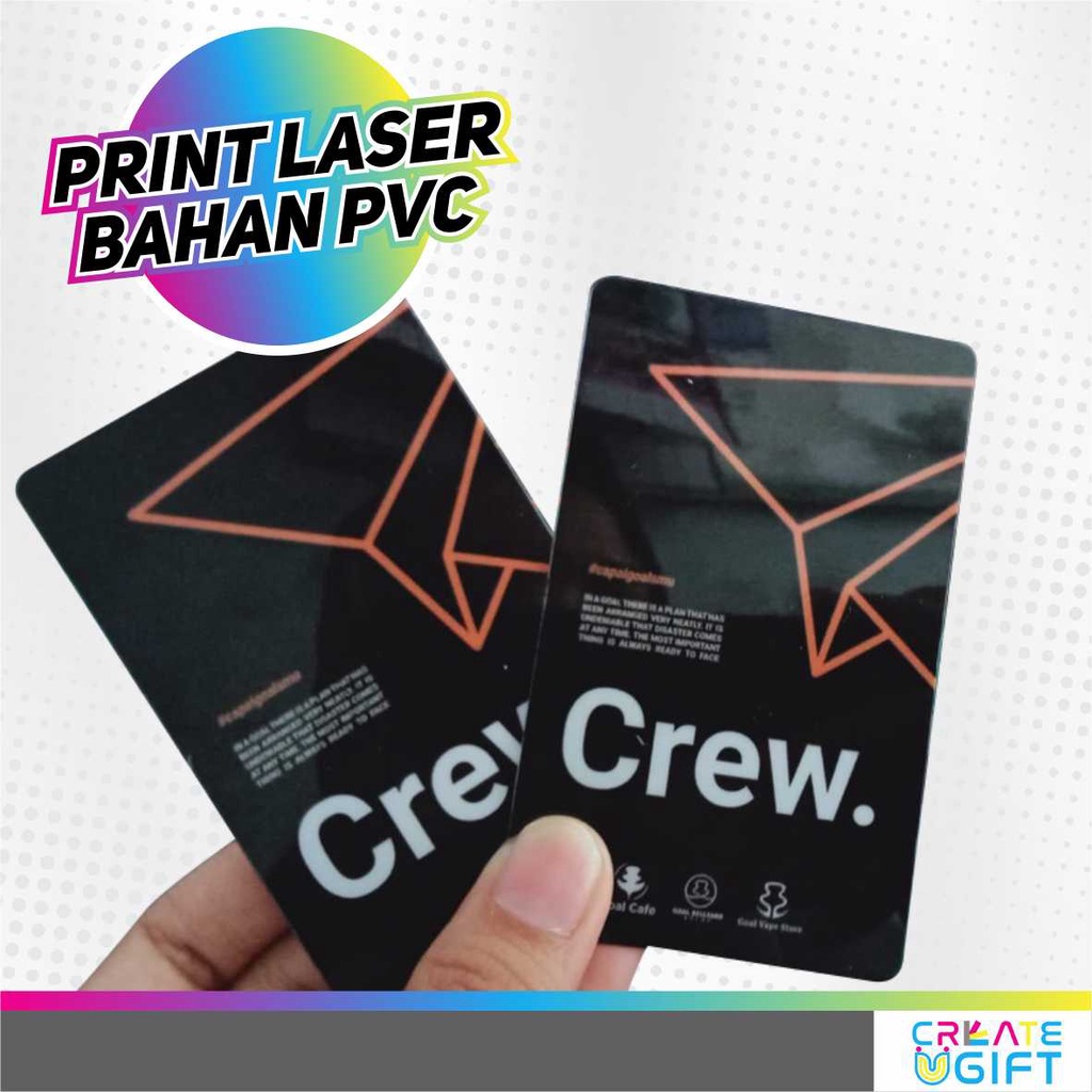 Jual CETAK ID CARD/ NAME TAG CUSTOM PRINT LASER BAHAN PVC | Shopee Indonesia