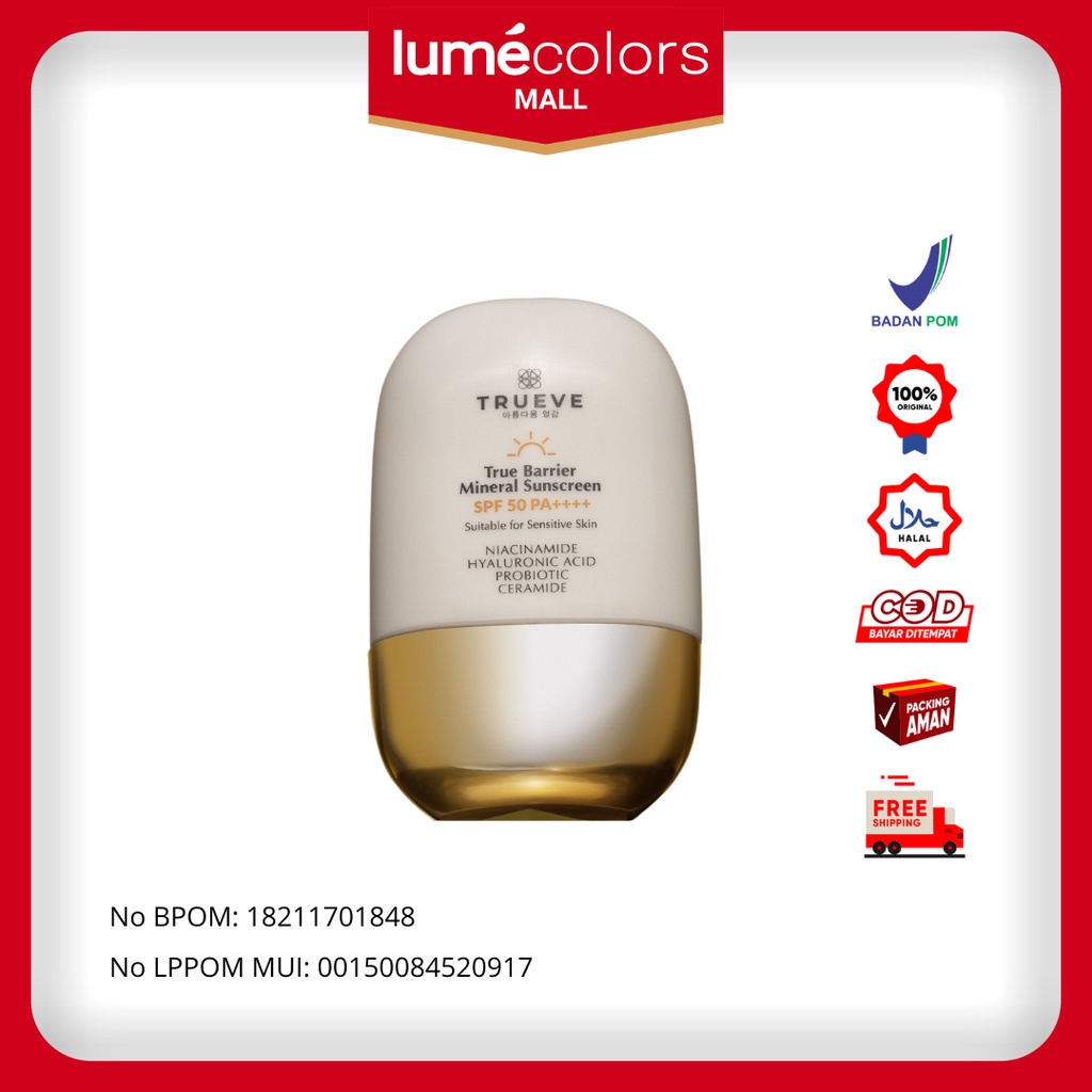 Jual Trueve True Barrier Mineral Sunscreen 30G SPF 50+++ - Sunscreen ...