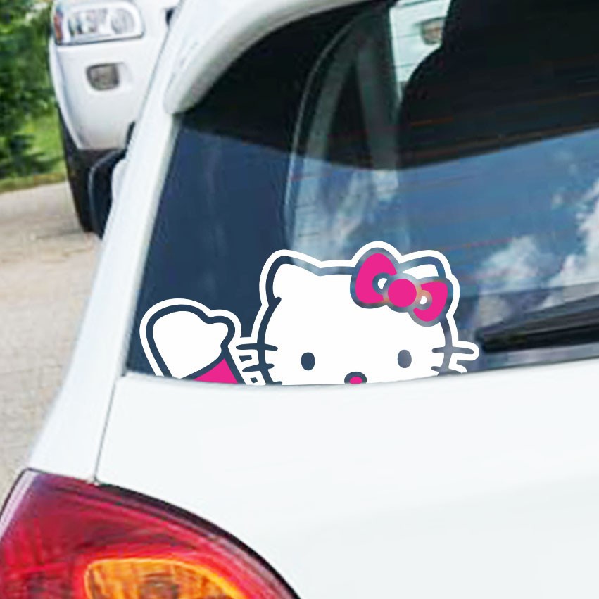 Jual stiker mobil hello kitty dada wave sticker lucu keren imut murah ...