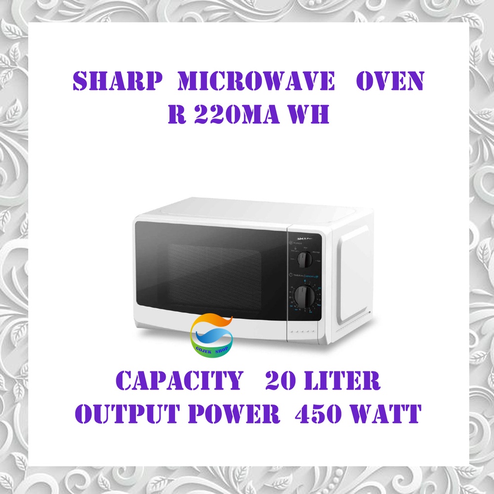 Jual Sharp Microwave Oven R -220MAWH 20L Low Watt Reheating function ...