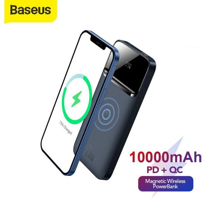 Jual BASEUS POWER BANK MAGNETIC WIRELESS MAGSAFE IPHONE 12 FAST CHARGE ...