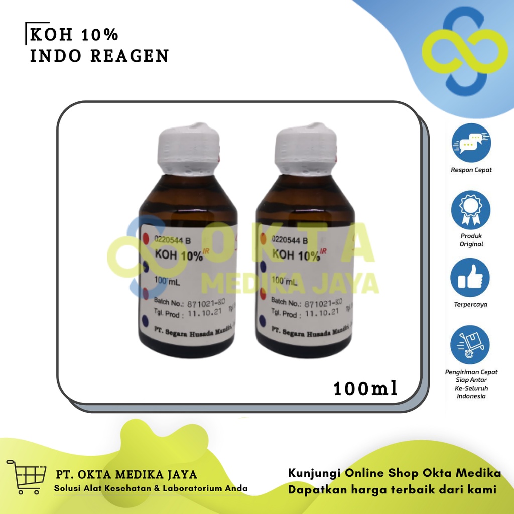 Jual INDOREAGEN, LARUTAN KOH 10%, 100 ML | Shopee Indonesia