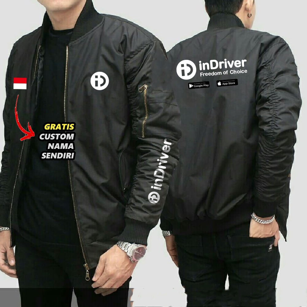 Jual JAKET BOMBER INDRIVER / JAKET PRIA WANITA / JAKET BOLAK BALIK ...