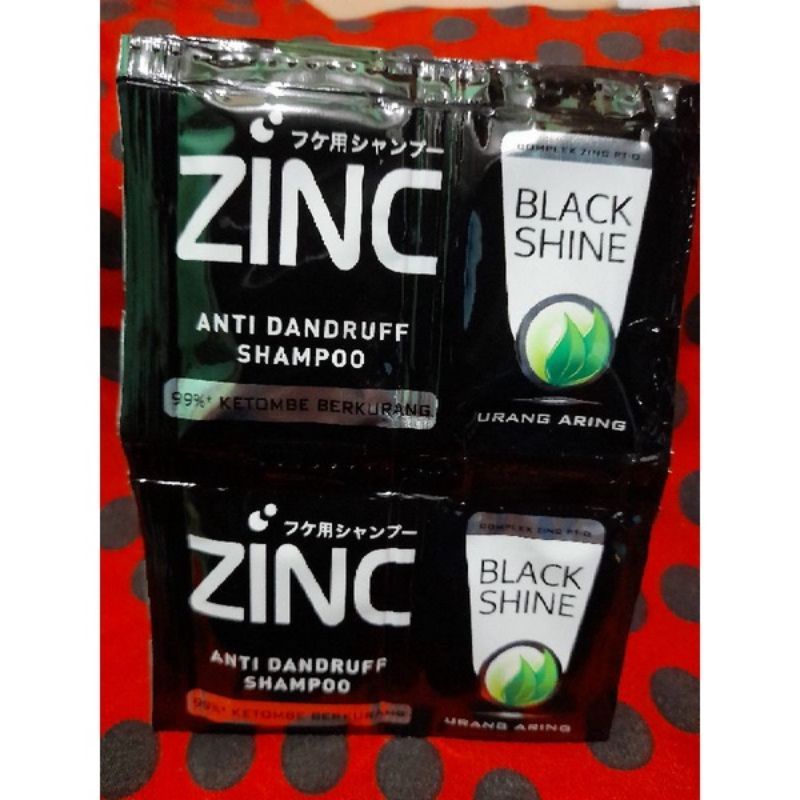Jual SHAMPOO ZINC Hitam black shine SACHET 10 ML 1 RENTENG 12 Sachet ...