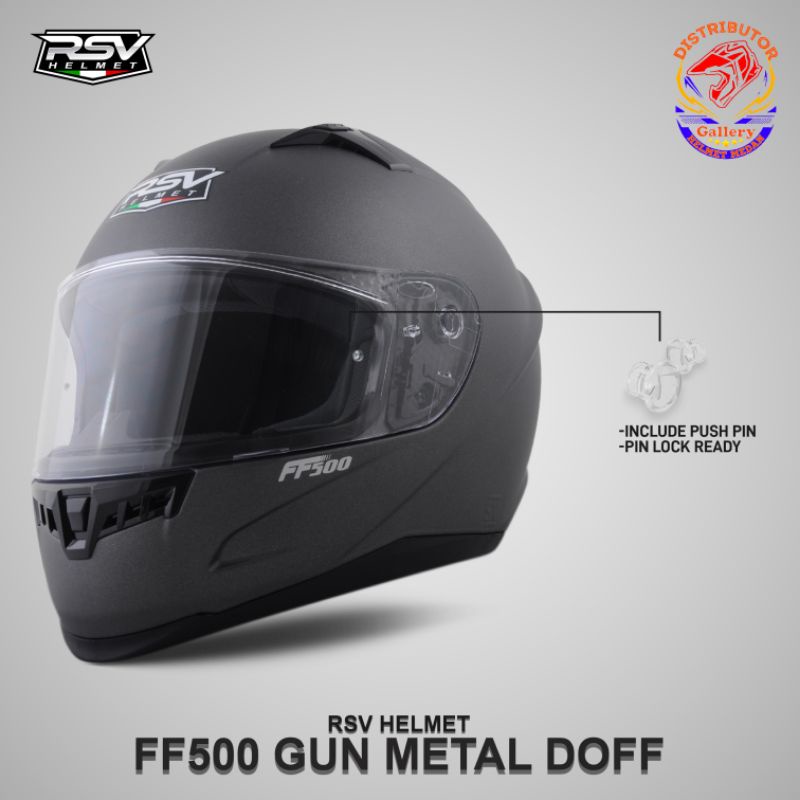 Jual HELM RSV SOLID FF500 | GUNMETAL DOFF | FF 500 FULLFACE | Shopee ...