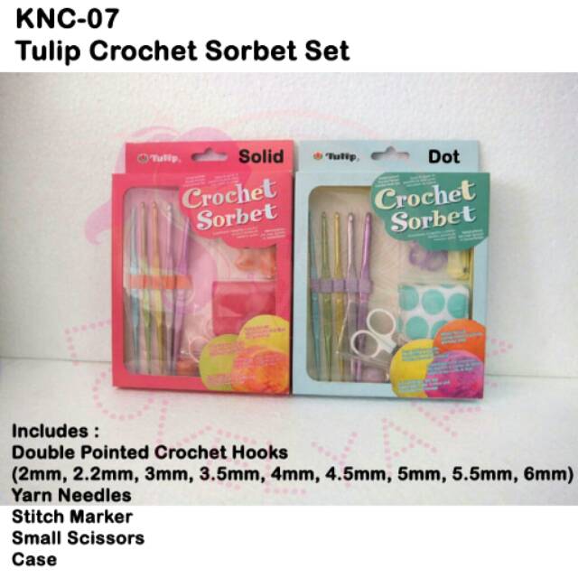 Jual Alat Rajut KNC-07 (Tulip Crochet Sorbet Set) | Shopee Indonesia