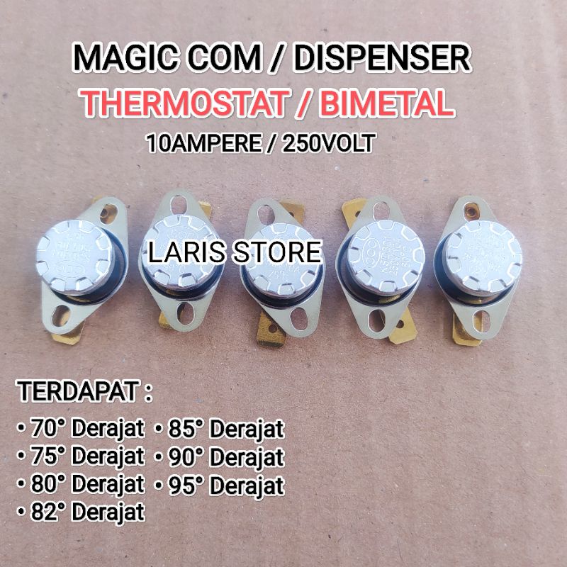 Jual THERMOSTAT / BIMETAL MAGIC COM - DISPENSER MULTI SEMUA MERK 70 75 80 82 85 90 95 DERAJAT ...