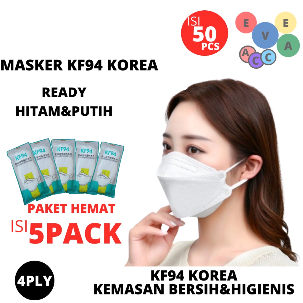 Jual HOT ITEM-SUPER DEAL Masker KF94 Korea 4 ply impor isi 50 pcs High ...