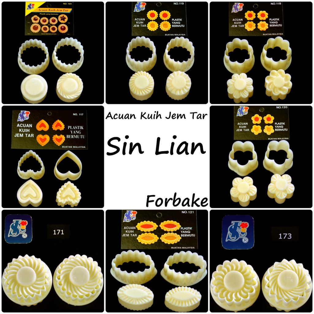 Jual Acuan Sin Lian Kuih Jam Tar Cetakan Kue Kering Cetakan SinLian ...