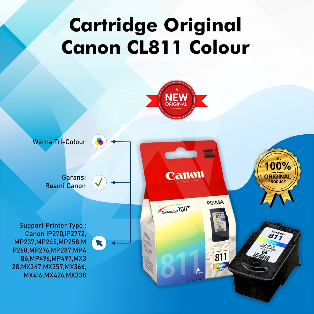 Jual Catridge Canon CL-811 Colour Original | Shopee Indonesia