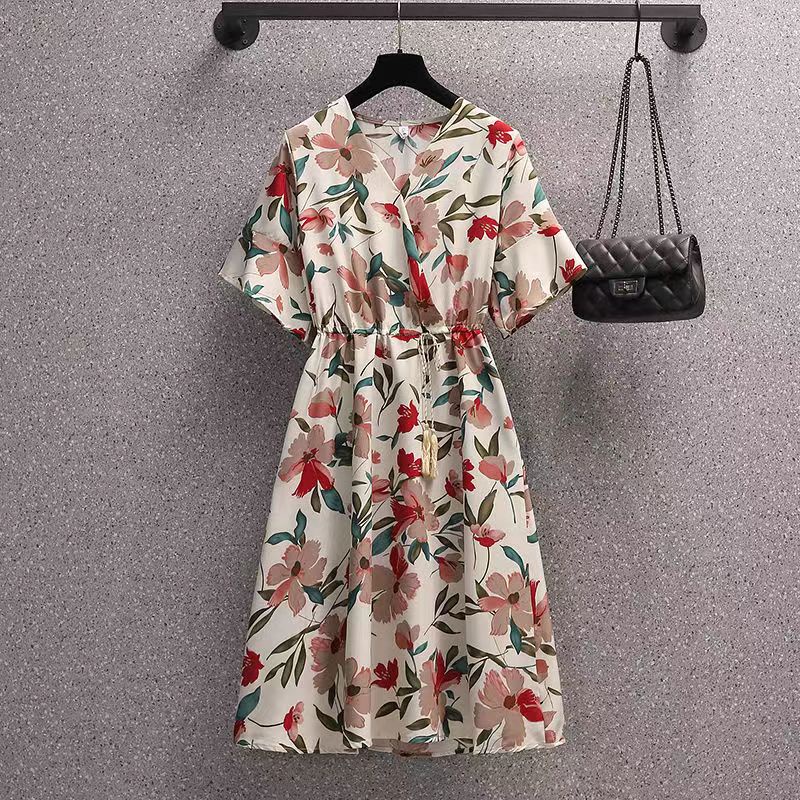 Jual COD dress wanita/dress floral/dress bunga/dress bunga korea/dress ...