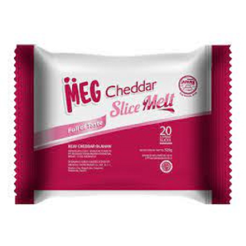 Jual Cheese Keju Meg Cheddar MELT Slice Isi 20 Lembar Keju Meg ...