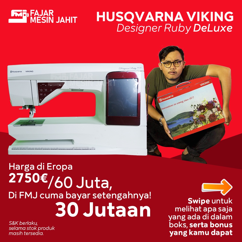 Jual Husqvarna VIKING Designer Ruby DeLuxe | Shopee Indonesia