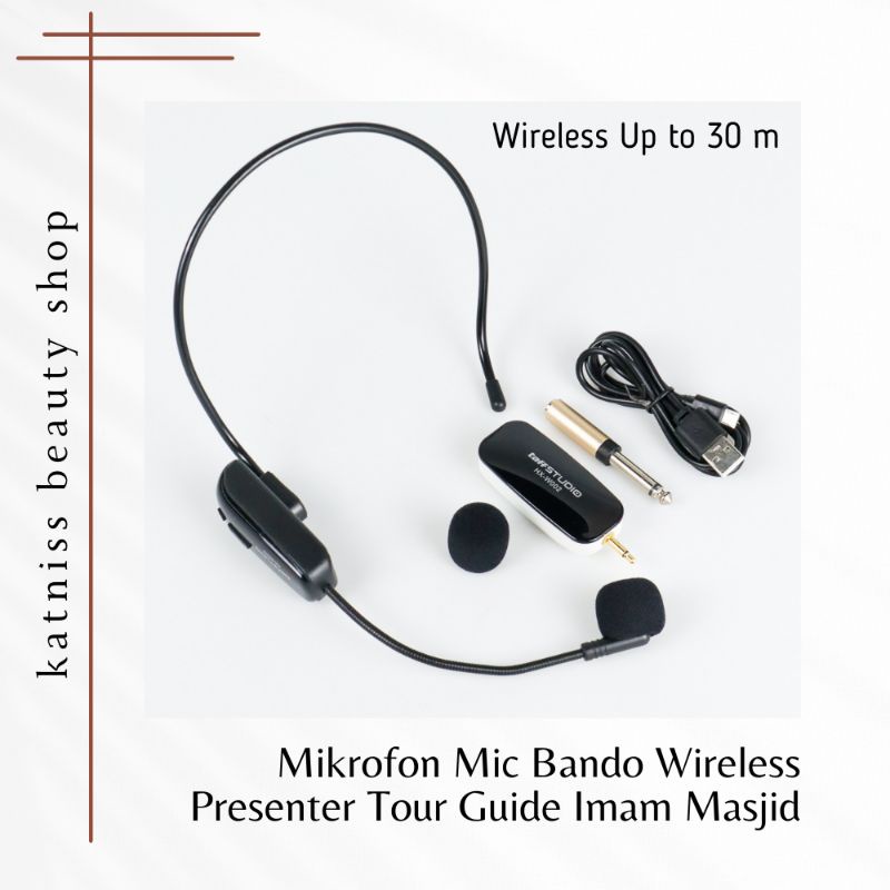 Jual Mikrofon Mic Bando Wireless 2.4GHz Presenter Tour Guide Imam ...