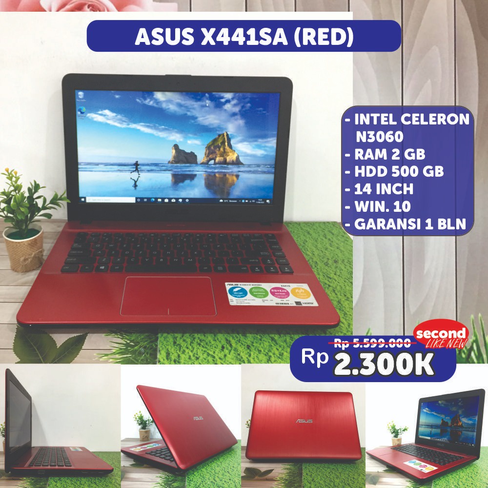 Jual Laptop Asus X441S RAM 2GB HDD 500GB Layar 14in 2jutaan Mulus Siap ...