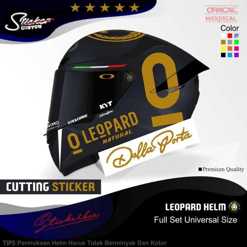 Jual stiker helm leopard dalla porta sticker cutting dallaporta full ...