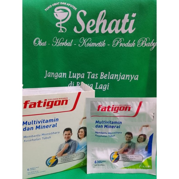 Jual FATIGON PUTIH MULTIVITAMIN & MINERAL STRIP ISI 6 TABLET | Shopee ...