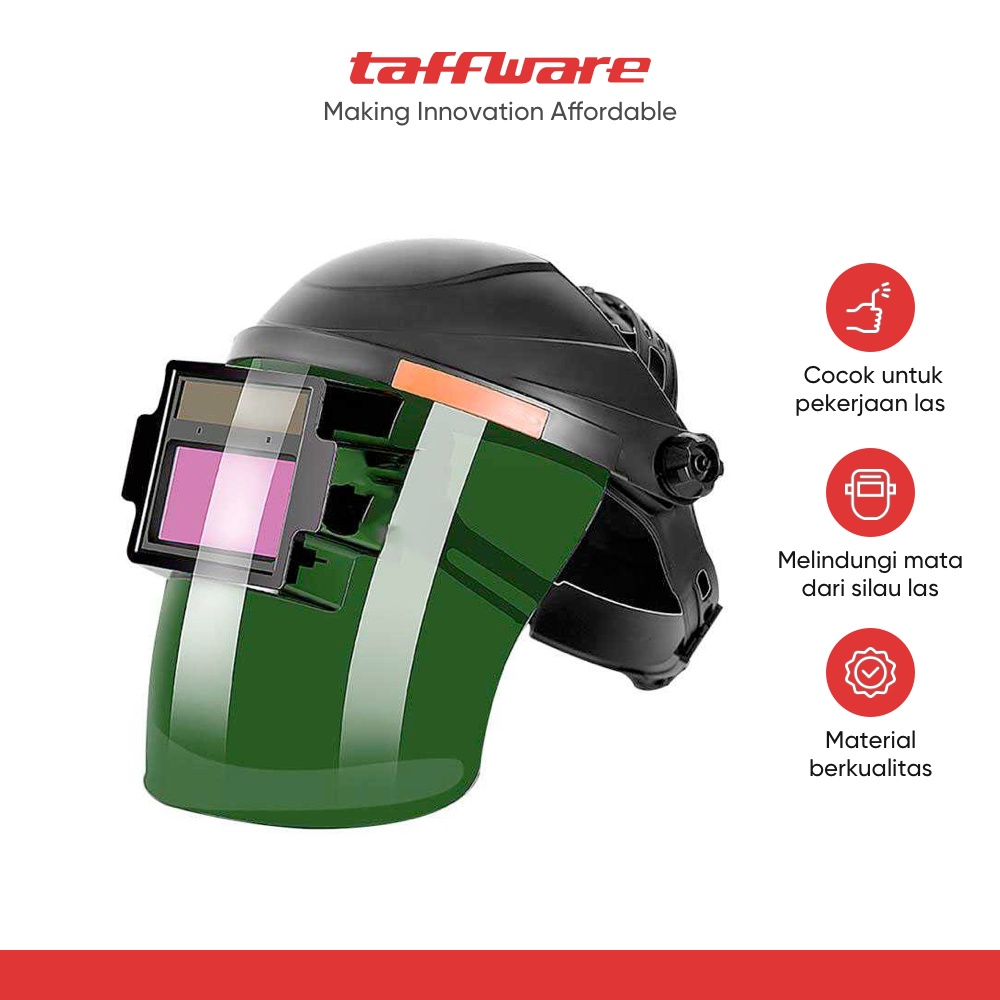 Jual TaffGUARD Helm Las Automatic Variable Light Welding Mask Cap Arc ...