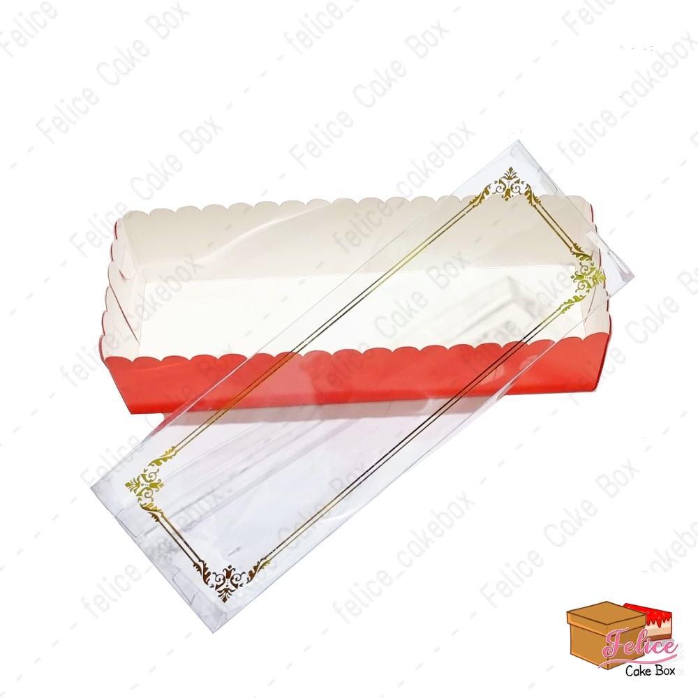 Jual BOX BOLU GULUNG TUTUP MIKA 30X10X8 CM isi 10 pcs / DUS BOLU GULUNG ...