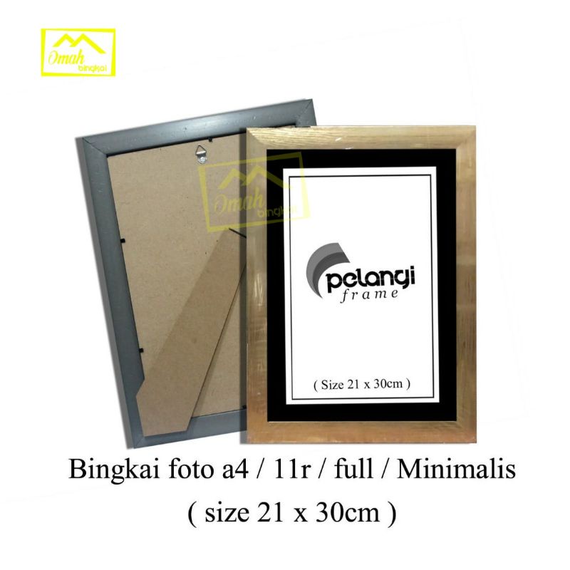 Jual Bingkai foto 11R / A4 ( 21x30cm ) Minimalis gold dan silver ...