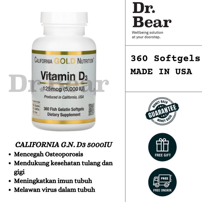 Jual Repack California Vit D3 5000IU 30Softgels | Shopee Indonesia