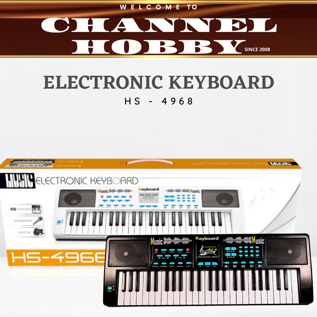 Jual Electronic Keyboard HS - 4968 / multi keyboard / Piano / mainan ...