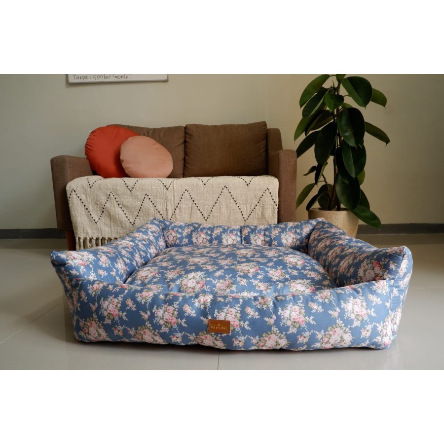 Jual Mypawbed - Pet Bed Fluffy Dog and Cat Bed Cotton Flower Rosa ...