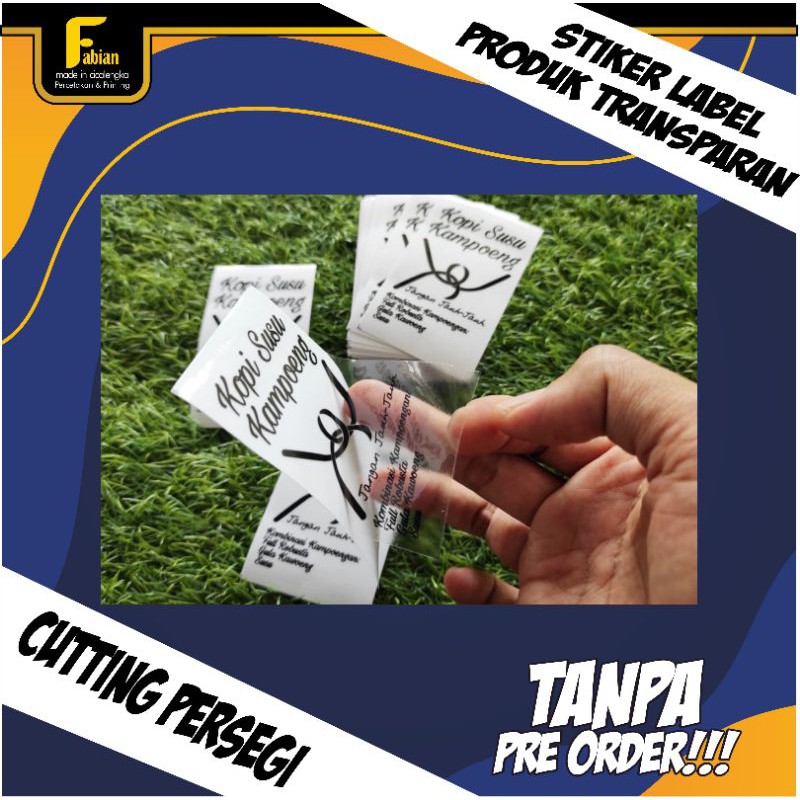 Jual Stiker Label transparan Sticker Produk Kemasan BANDUNG | Shopee ...
