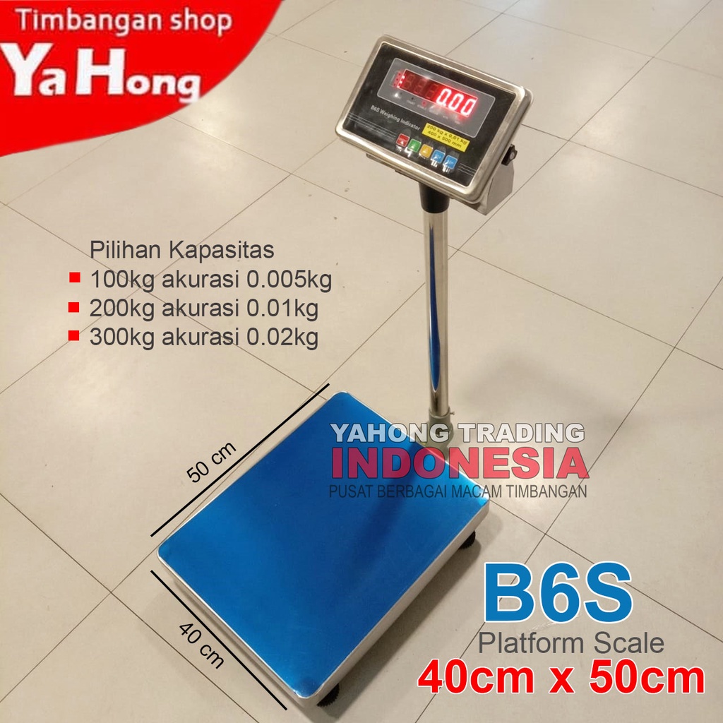 Jual Timbangan Barang Digital 100kg 200kg 300kg / Bench Scale B6S 40cm x 50cm | Shopee Indonesia
