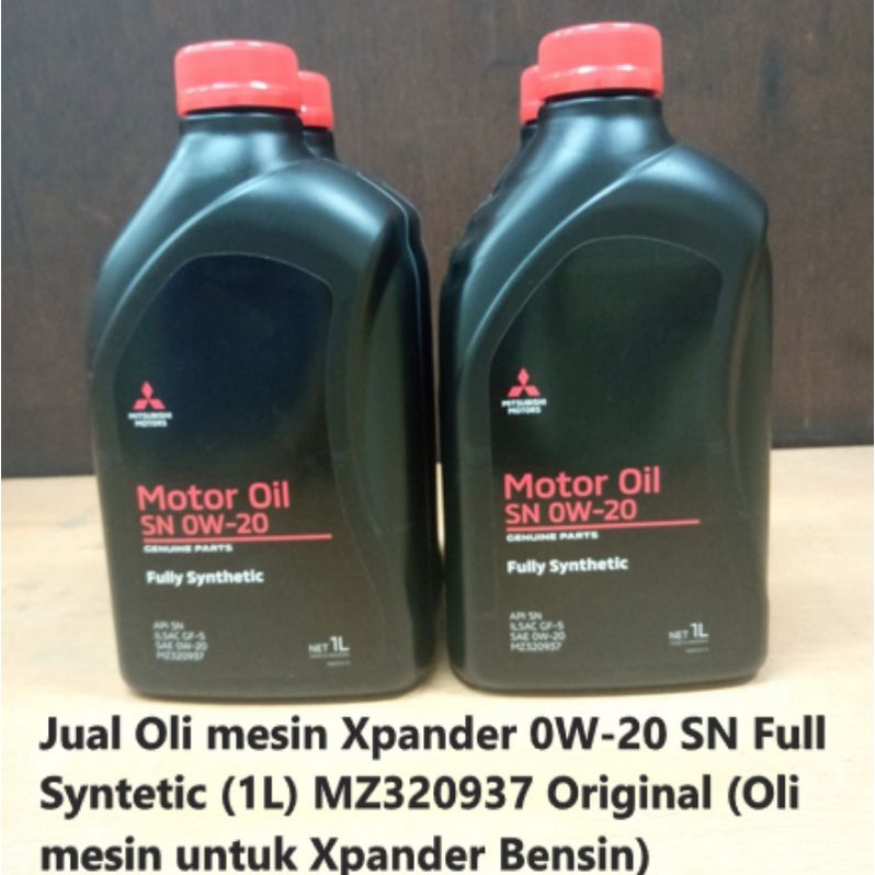 Jual OLI MESIN XPANDER 0W-20 SN FULL SYNTENTIC 1L MZ320937 | Shopee Indonesia
