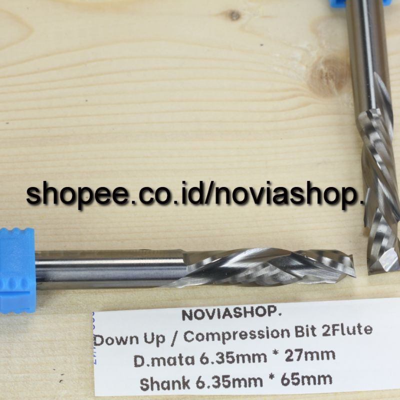 Jual Mata router CNC 6 mm , 6.35mm 1/4inch Down Up Compression Bit ...